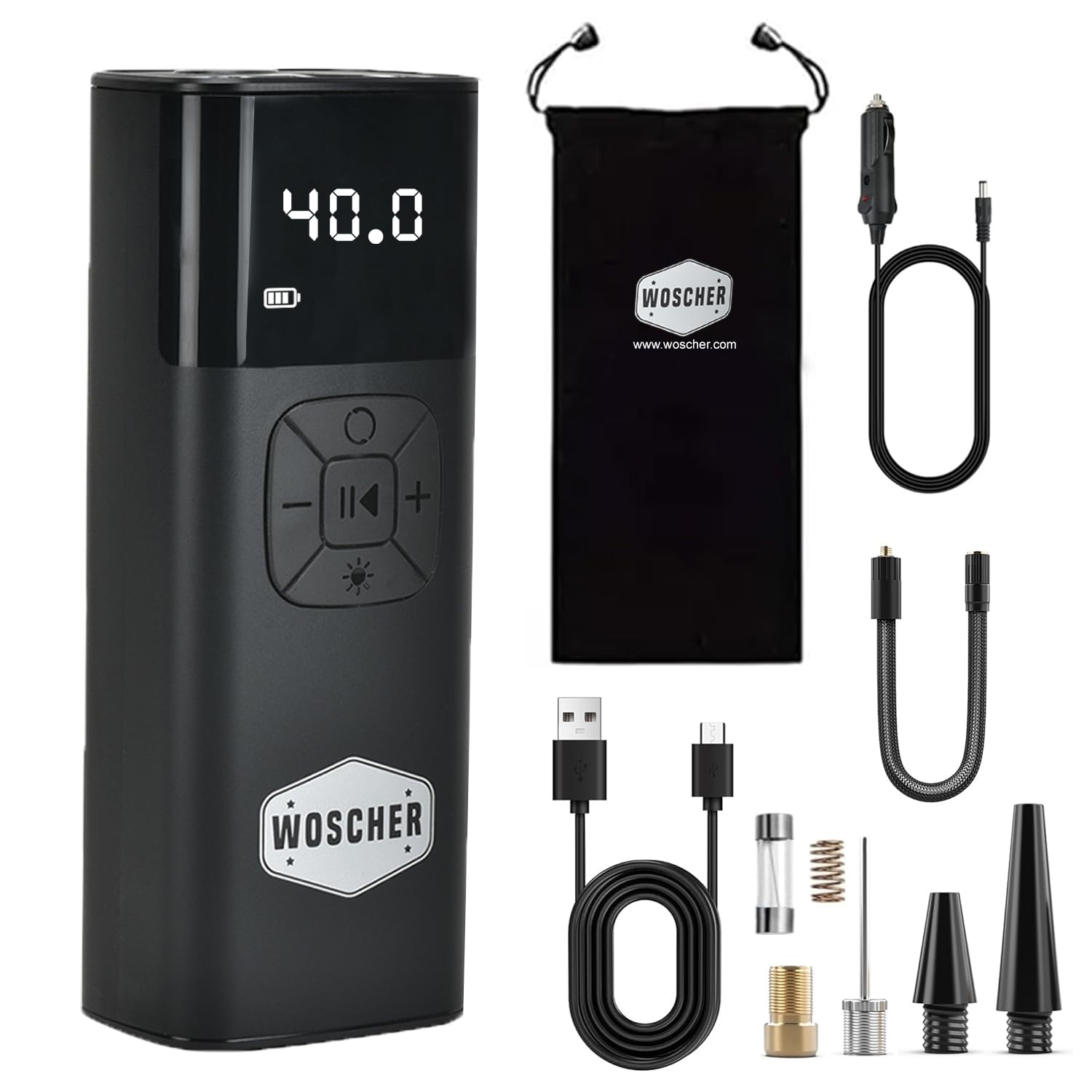 Buy Woscher Electric Tyre Portable Inflator Pump for Car & Bike Online