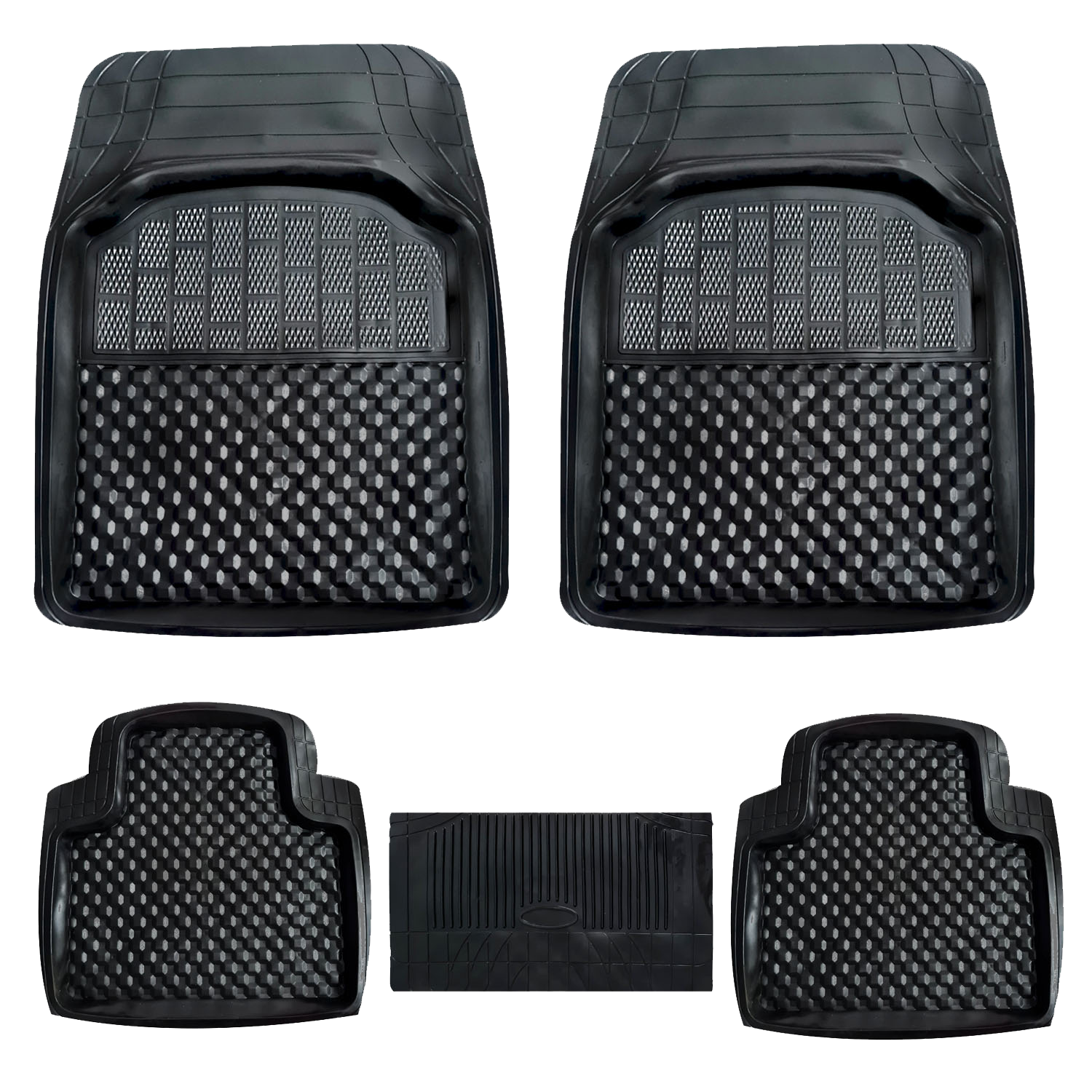 Buy Woscher 501D Car Foot Mat - Set Of 5 In Black Color